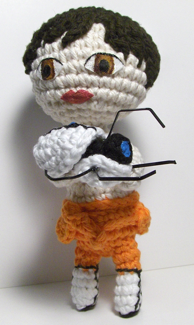 Portal Companion Cube and Chell Amigurumi Crochet Patterns