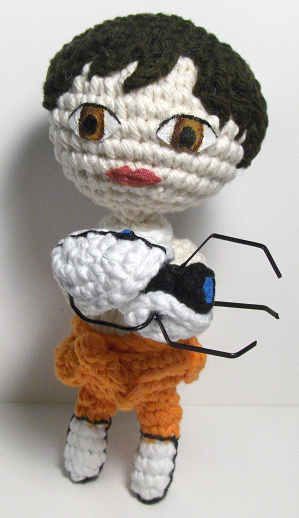 Portal Companion Cube and Chell Amigurumi Crochet Patterns